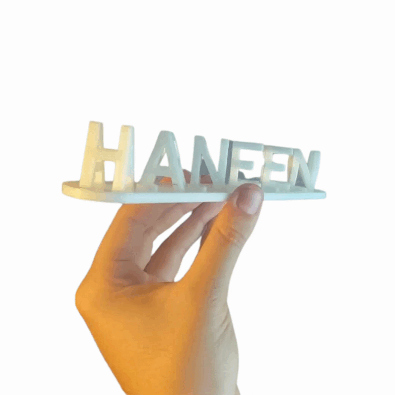 Dual Name Illusion Love 3d Printed Gift