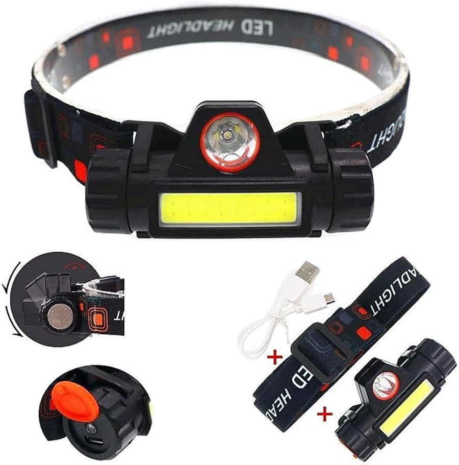 LED COB Mocna Reflector USB Flashlight