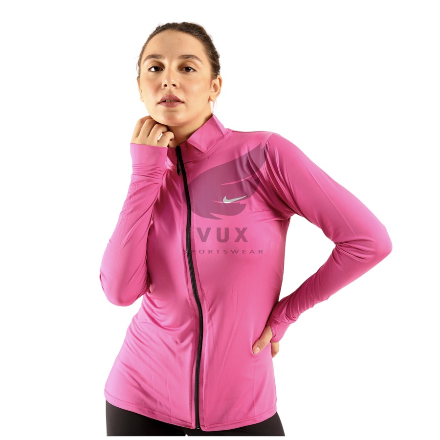 Long Zipper model - Sports Suit long sleeve -Fuchsia color