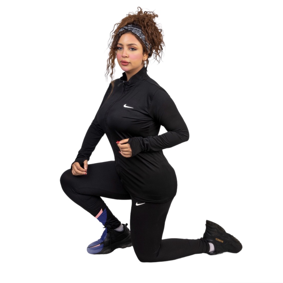 طقم تمرين للجيم دراى فيت - سوسته كامله اللون اسود