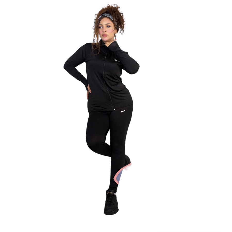 طقم تمرين للجيم دراى فيت - سوسته كامله اللون اسود