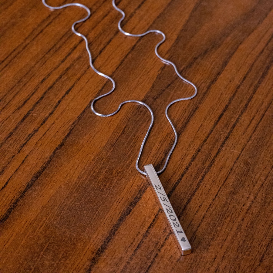 Customized silver necklace