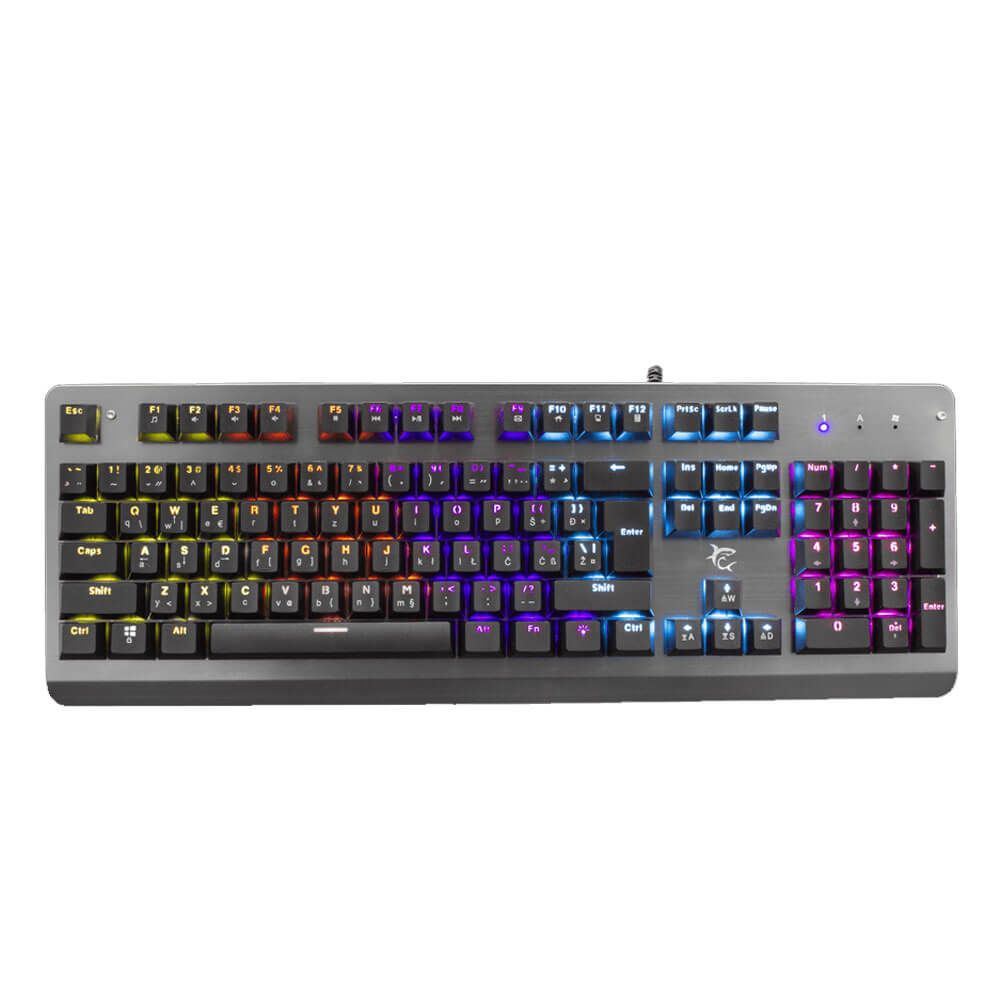 White Shark Gaming Keyboard Metal/Plastic Rainbow LED 9 Modes ...