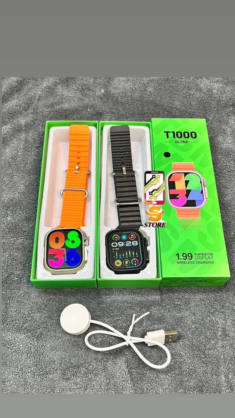 ساعة ذكية T1000 الترا الاصلية رياضيه للرجال والنساء - اللون الاسود ...