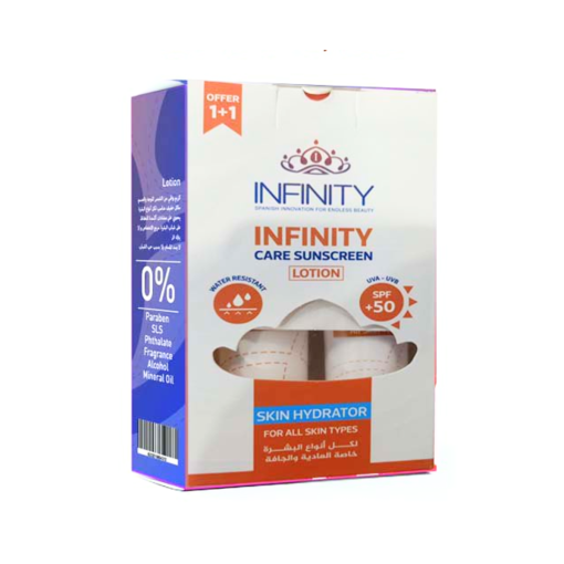 Infinity sunscreen lotion spf+50 offer 1+1