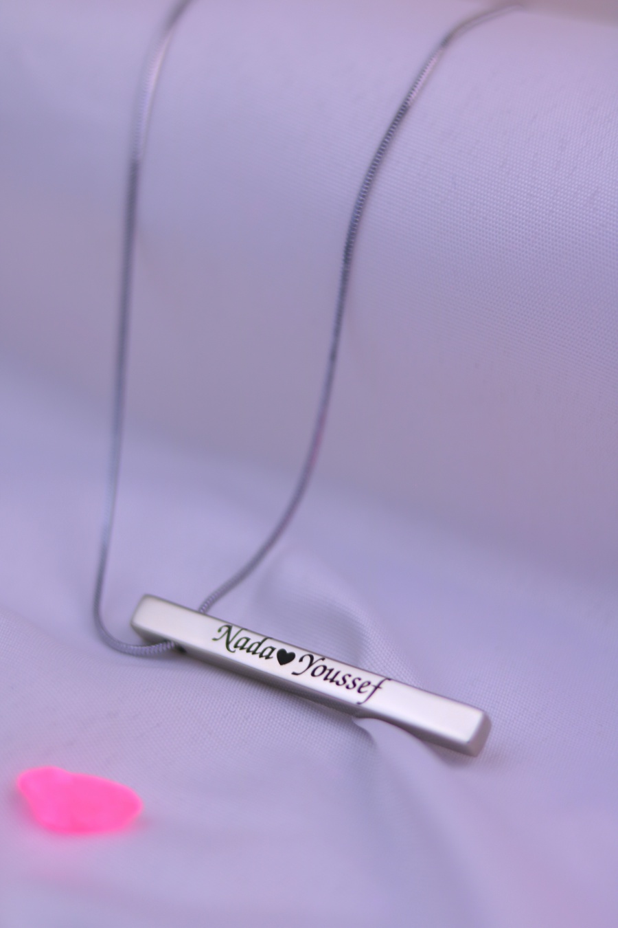 Customized silver necklace