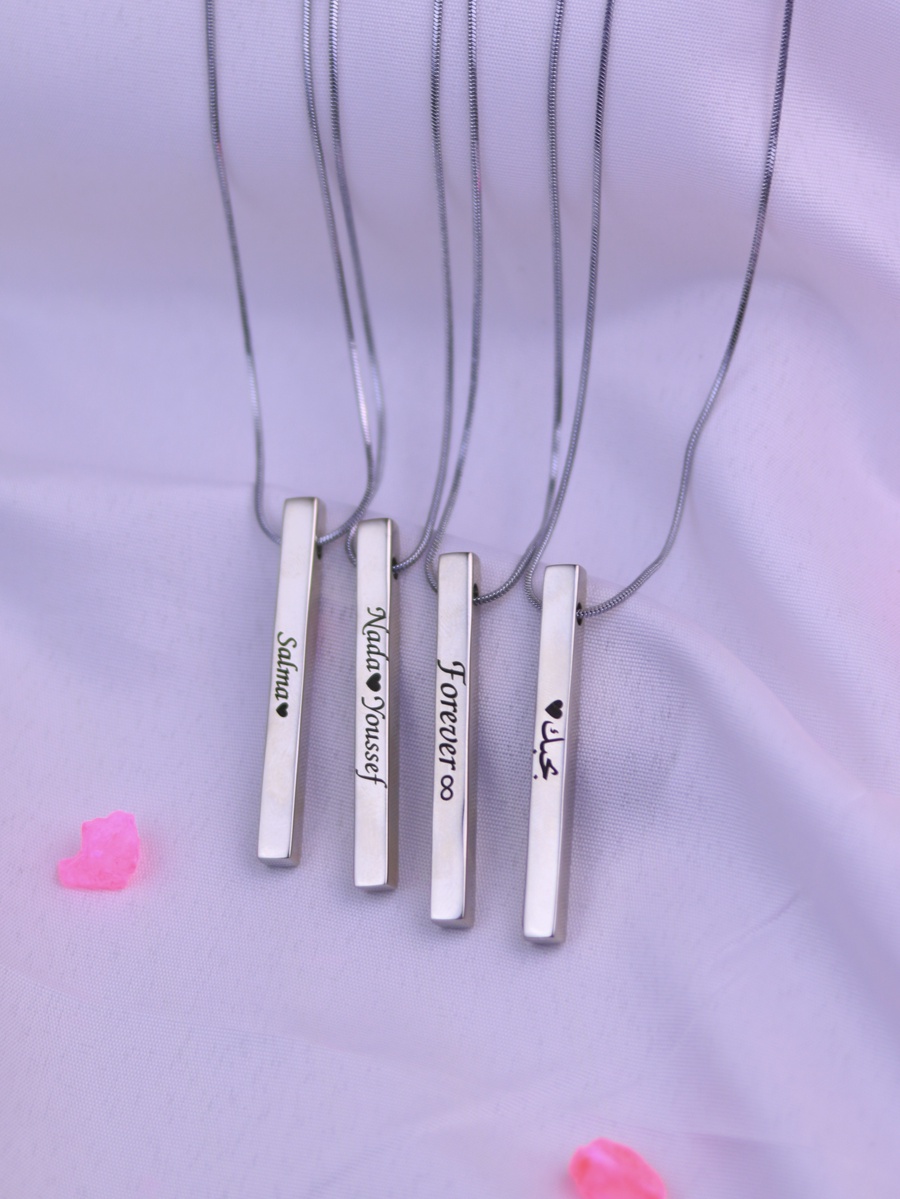 Customized silver necklace