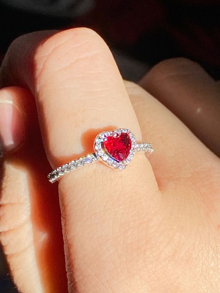 Red Heart Pandora Ring