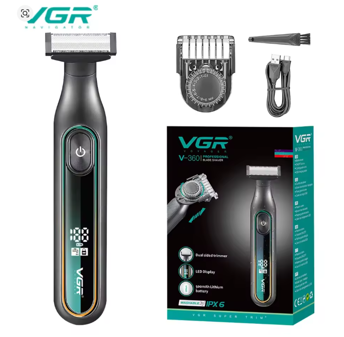 ماكينة vgr v-360 المقاومة للماء للدقن والجسم والمناطق الحساسه