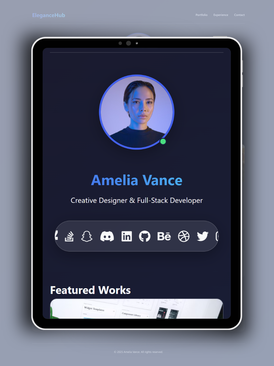Elegant Portfolio Showcase - Profile Template