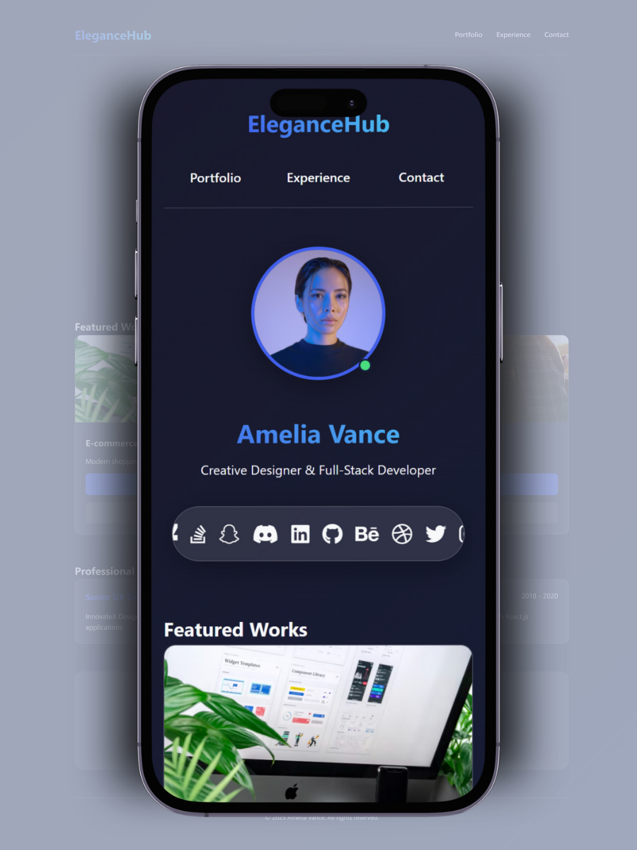 Elegant Portfolio Showcase - Profile Template