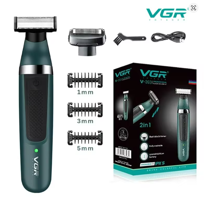 ماكينة Vgr v-393 لحلاقة وتنعيم الدقن والجسم والمناطق الحساسة ( معاها ...