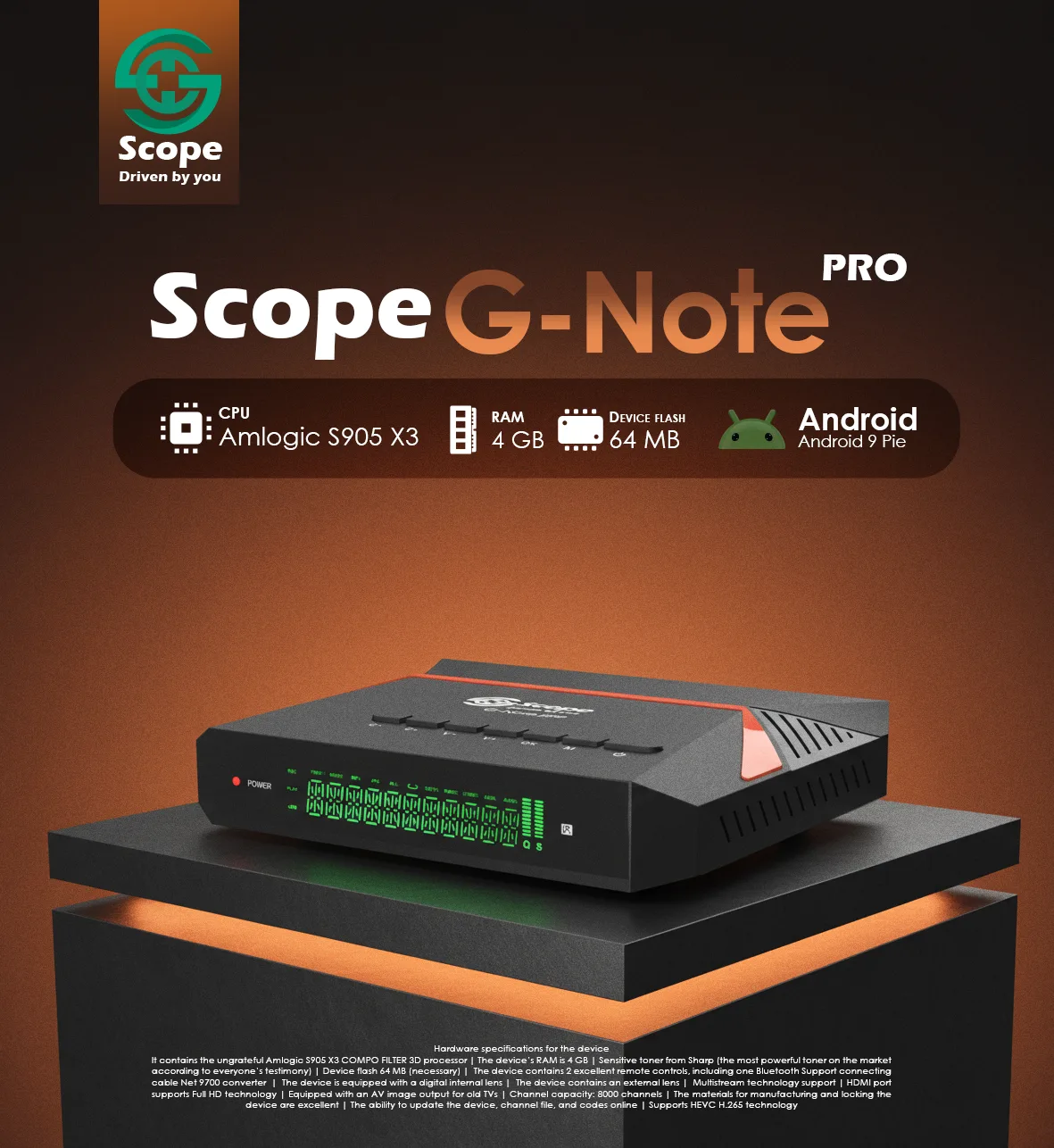 SCOPE G-NOTE PRO Android ram4 4k